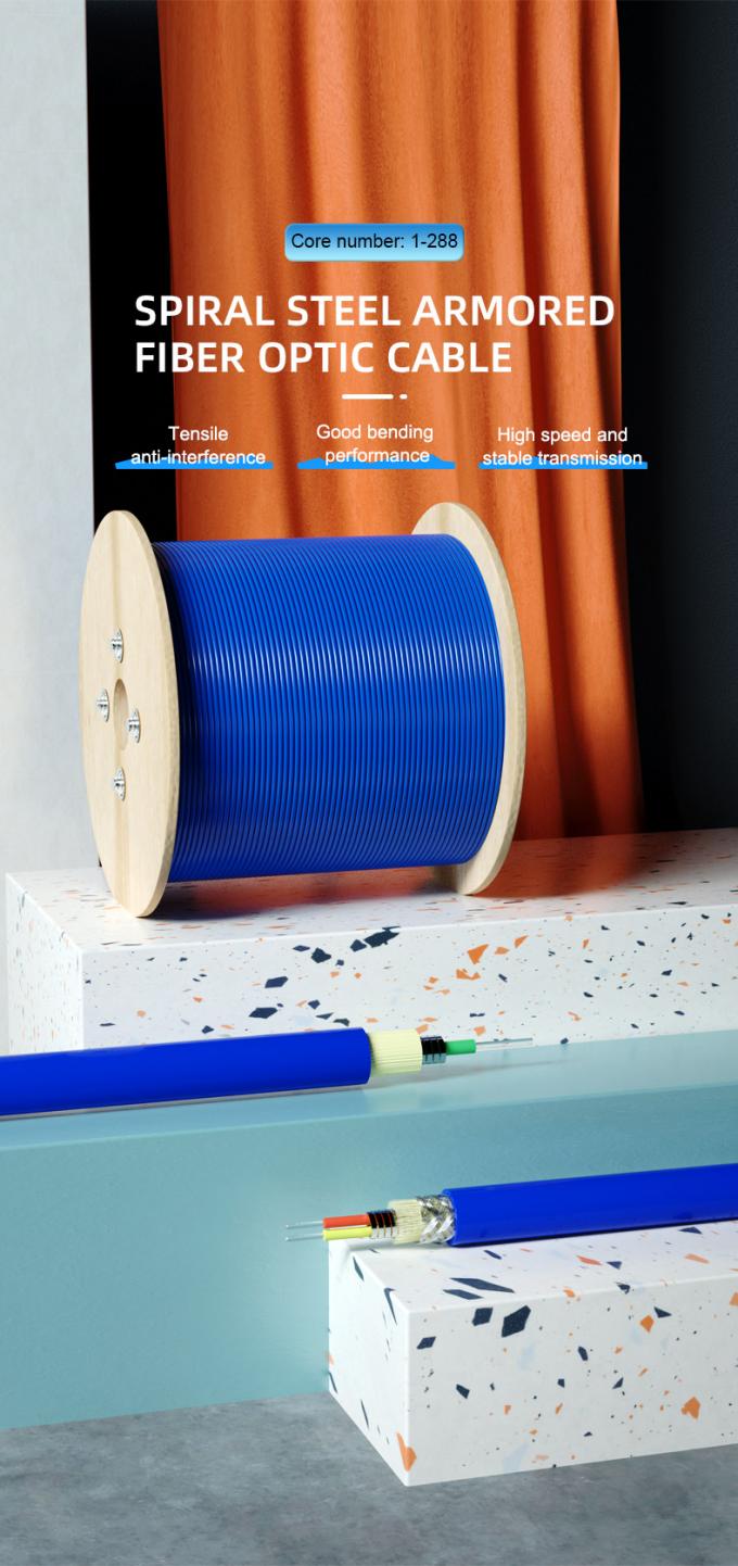 Anti Rat Bite GJSFJV Fiber Optical Cable Armored Fiber Optic HXCOWO ...