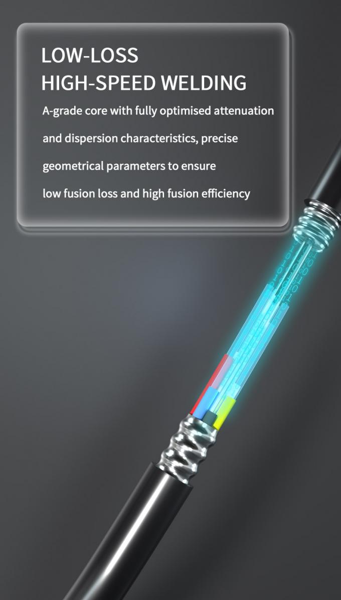 Customized Outdoor Armored Fiber Optic Cable Single Mode PVC LSZH LSOH ...