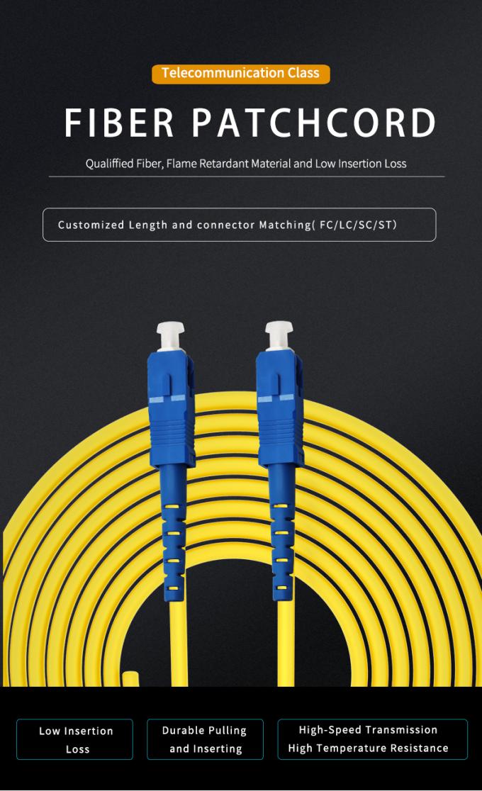 HXCOWO SM G652D 2.0mm PVC Simplex Fiber Patch Cord in Custom Length ...