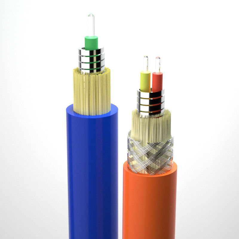 Spiral Armored Fiber Optical Cable 2.0/3.0mm CPR FTTH 1 Core Single ...