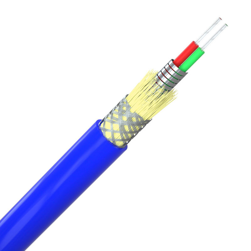 50/125 Flexible Spiral Steel Single Mode Armored Fiber Cable 2-288 Core