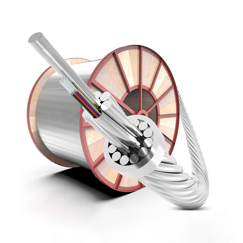 Self Supporting Aerial OPGW Fiber Optic Cable Overhead Optical Ground Wire 48 Core