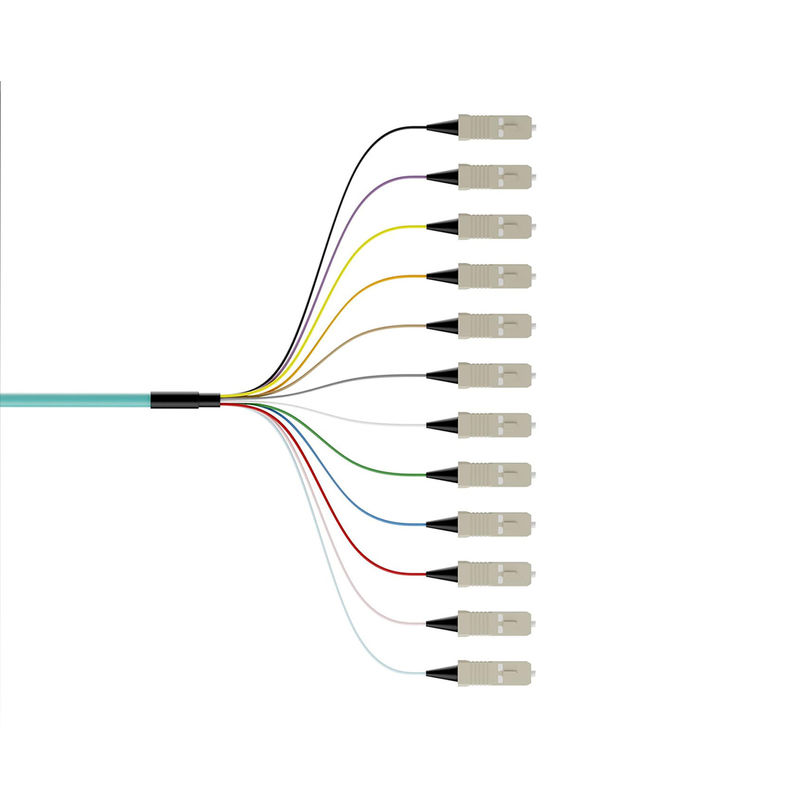 Wavelength 850nm/1310nm/1550nm 12Color-Coded Bunch Ribbon Type SC Fiber ...