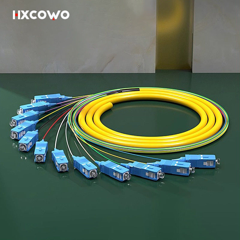 12 Core SC UPC APC LC FC ST E2000 SM MM OM2 OM3 OM4 Fiber Optic Pigtail ...