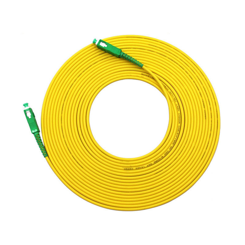HXCOWO SM G652D 2.0mm PVC Simplex Fiber Patch Cord in Custom Length with SC/APC Connector