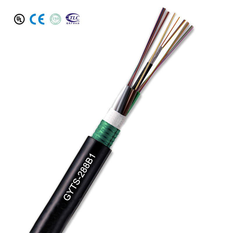 G655 GYTS Optical Fiber Armored Cable With PE Jacket Outdoor Armored Cable