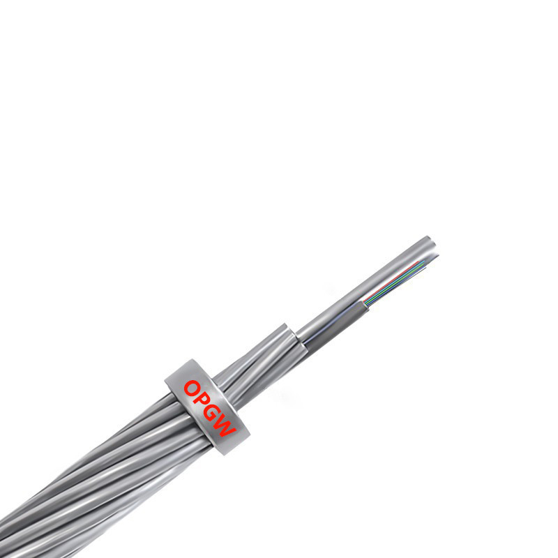 40- 70C HXCOWO Earth Wire Anti Lighting OPGW Fiber Optic Cable 2-288 Cores